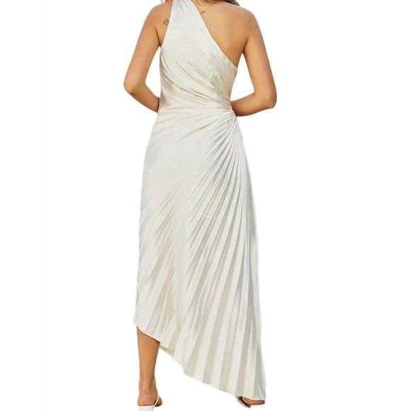 Dress Forum | Dresses | New Dress Forum Olympia Asymmetrical Pleated ...